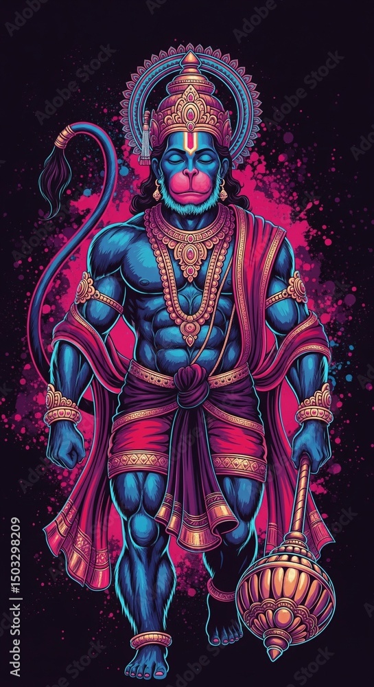 hanuman wallpaper hd 1080p animation 9:16 for mobile phone screen ...