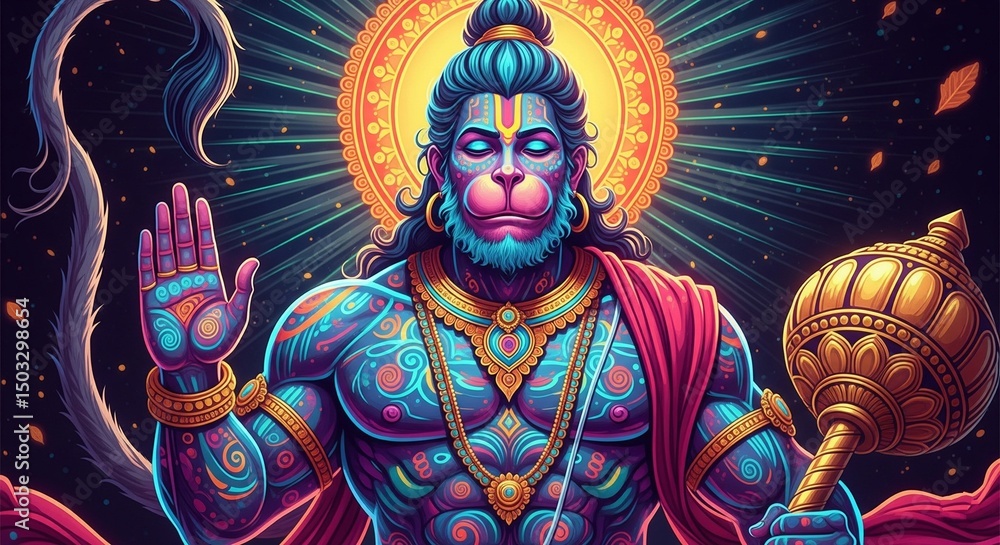 hanuman wallpaper hd 1080p animation 16:9 for laptop desktop | hanuman ...
