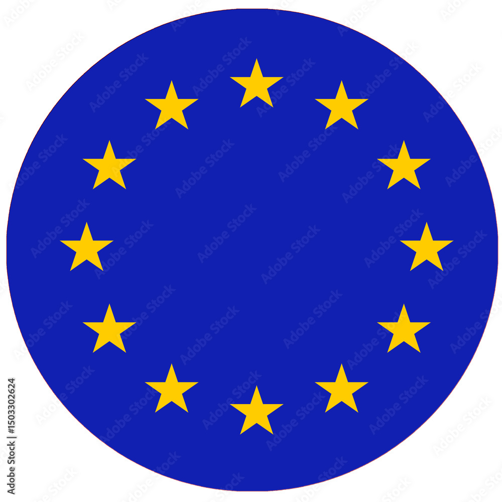 European Union Official flag, National flag of Europe. Europe Flag has ...