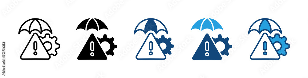 Mitigation icon sheet multiple style collection Stock Vector | Adobe Stock