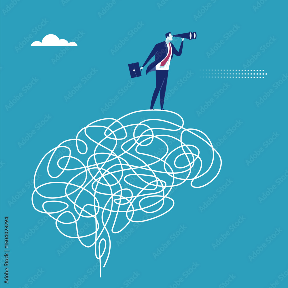 Intelligence. Conceptual vector illustration representing strategy, and ...