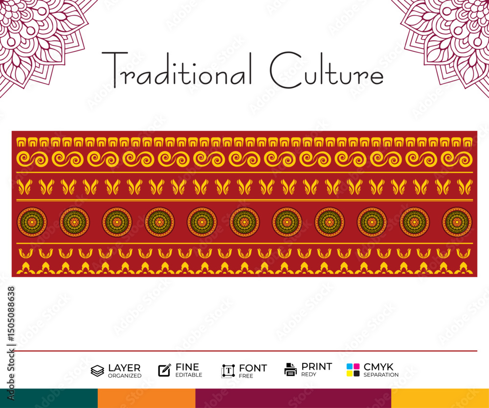 Sri Lankan Traditional Liyawel Katayam Arts, Culture Stock Vector ...