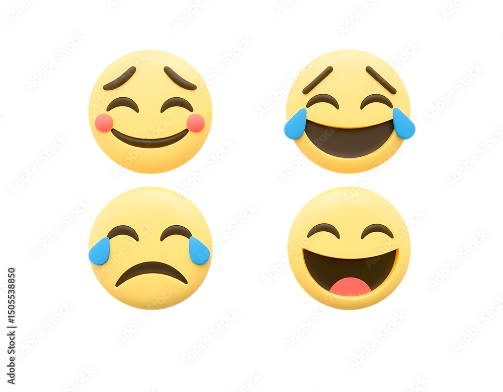 Emoji faces expression happy sad laughing crying social media ...