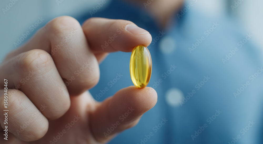 Person holding yellow gel capsule in their hand, showcasing its size ...