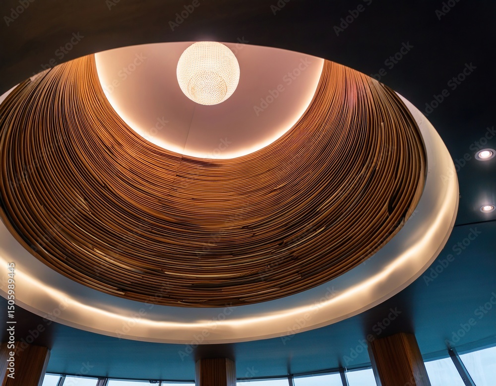 Floating music pod with curved walls, built-in acoustic treatment, and ...