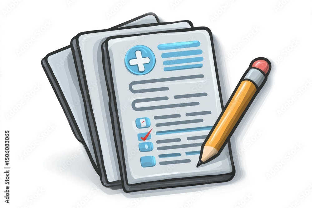 Medical Checklist with Pencil Health Documentation and Planning Tools ...