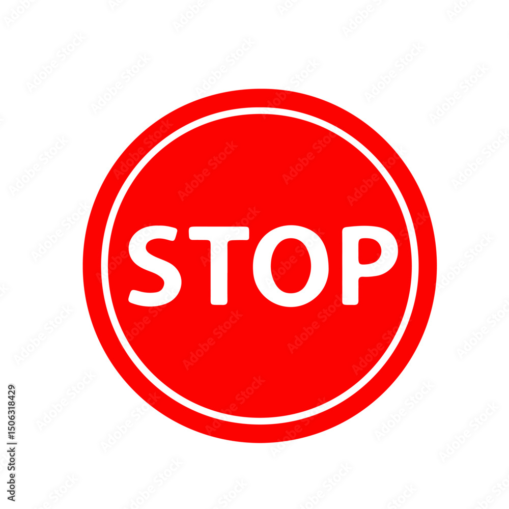 Danger sign, Caution warning signs set, stop sign, stop hand symbol ...