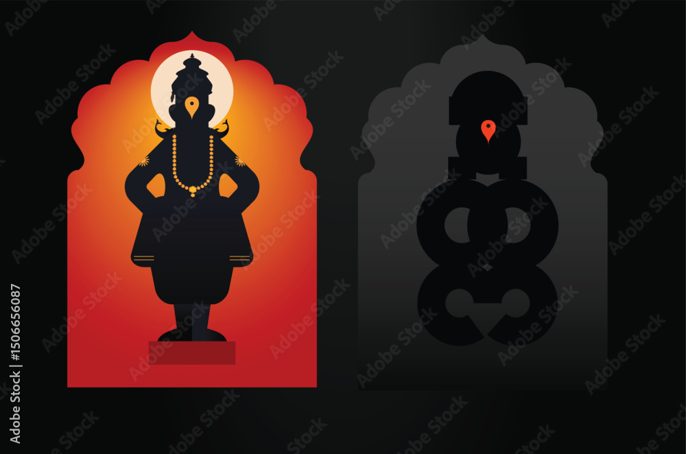 Vector de Stock Lord Krishna. Named Vitthal, Vithoba, Pandurang, in the ...