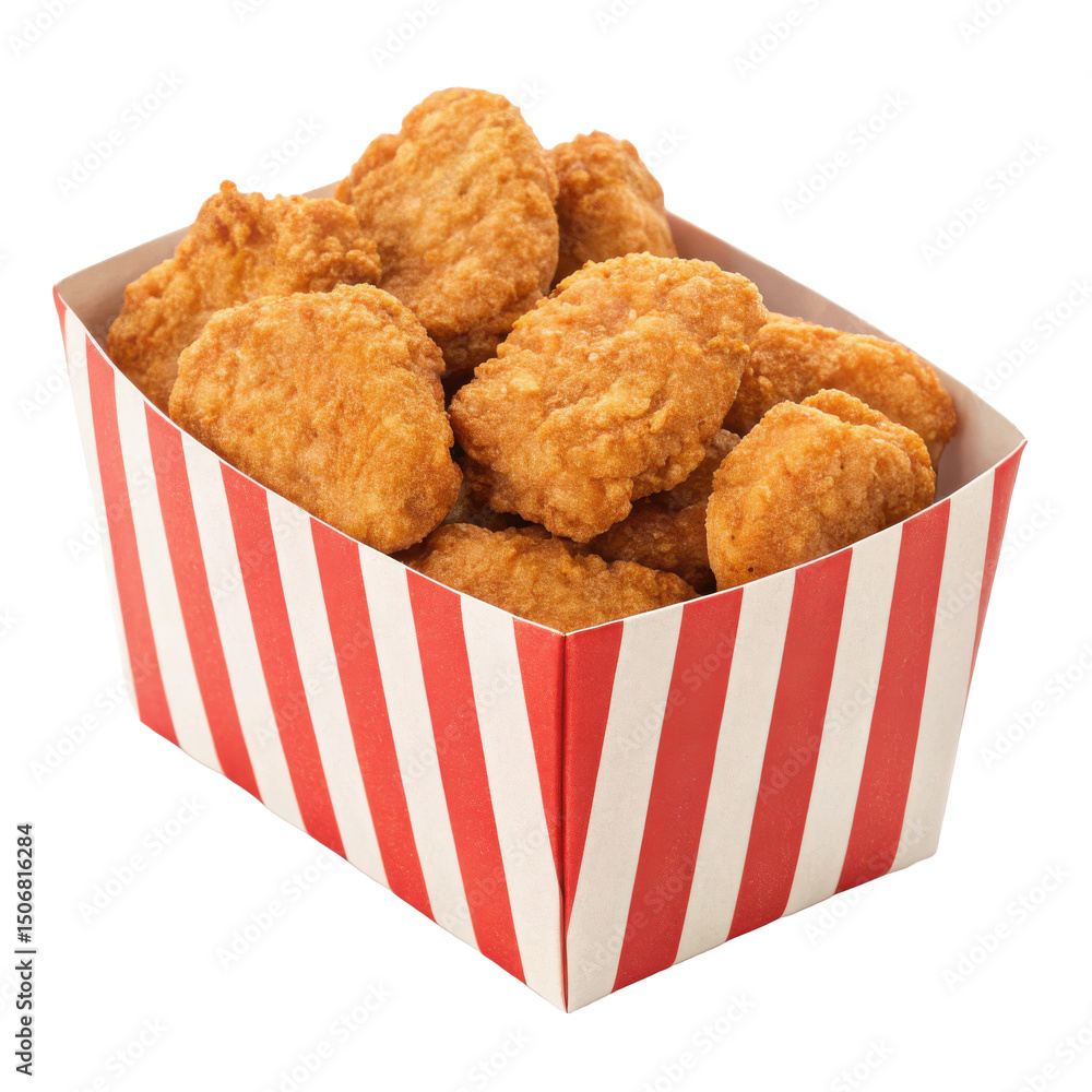 fried chicken nuggets png crispy chicken nuggets png red white striped ...