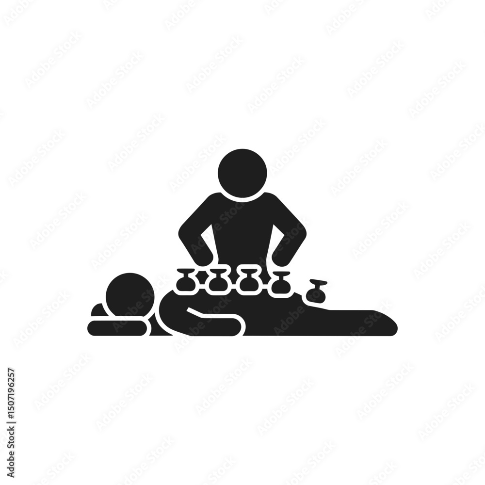 Cupping Therapy icon Stock Vector | Adobe Stock