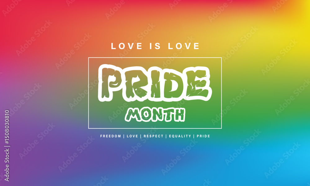 Pride gradient background with LGBTQ Pride flag colours. Vector banner ...