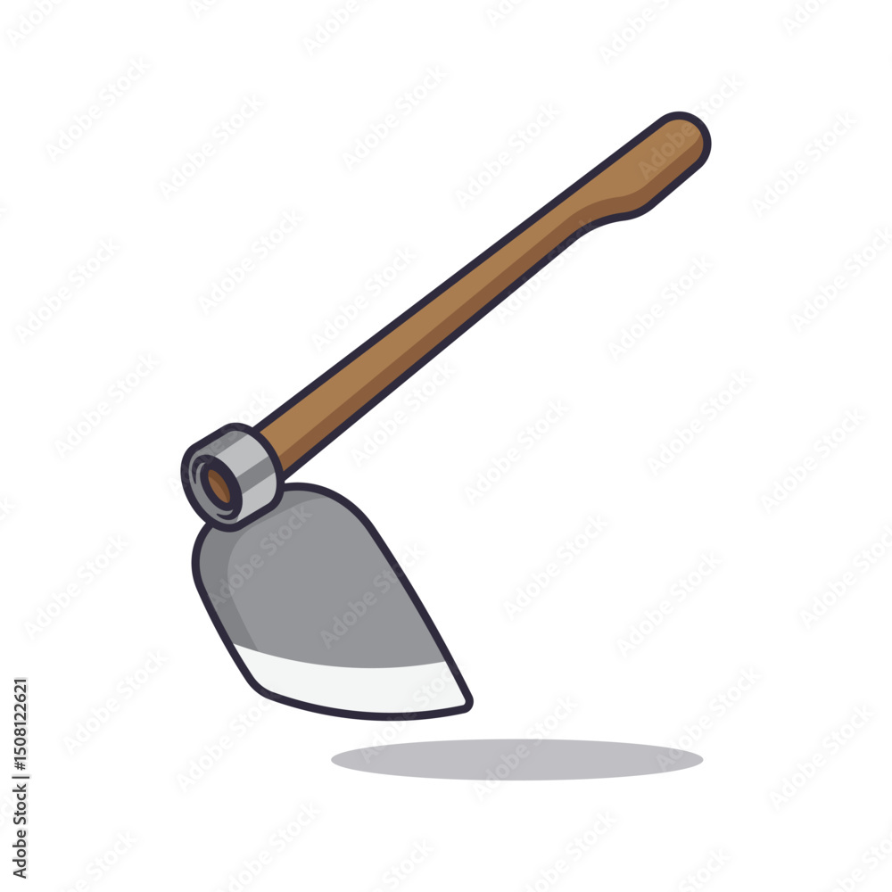 cartoon vector illustration of hoe Stock Vector | Adobe Stock