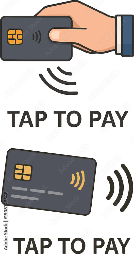 Create a kinds of NFC Payment. Contactless payment icon. Contactless ...