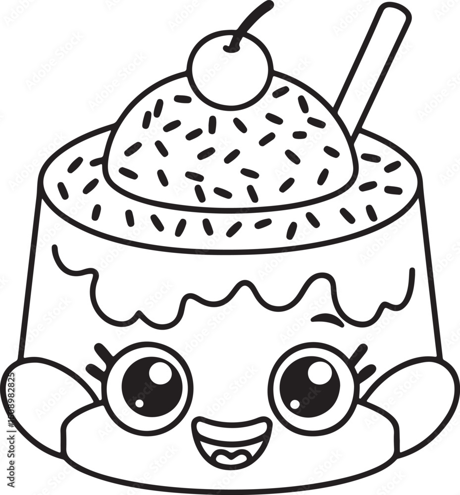 Cute Kawaii Desserts Coloring Pages – Adorable Sweet Treats, Fun & Easy ...