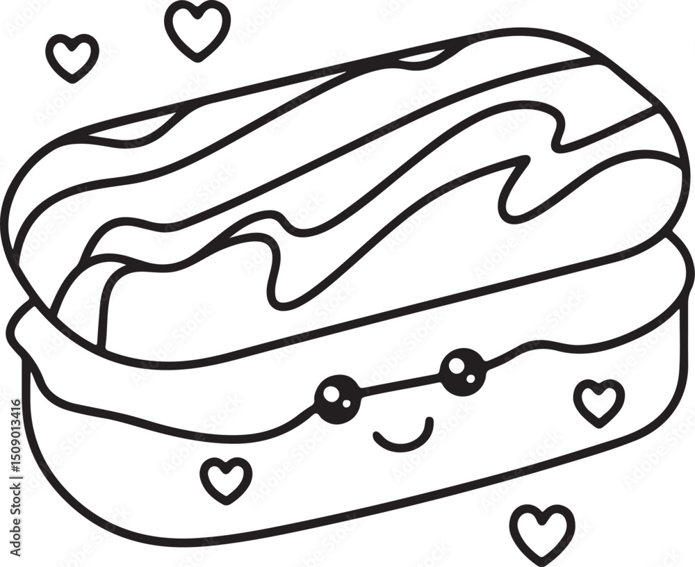 Cute Kawaii Desserts Coloring Pages – Adorable Sweet Treats, Fun & Easy ...