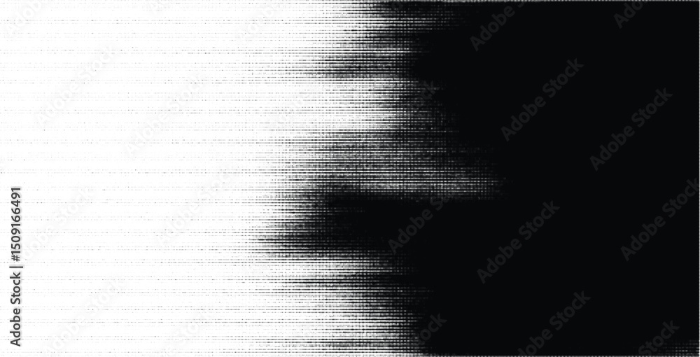 Vector halftone gradient with vertical lines shifting from white to ...