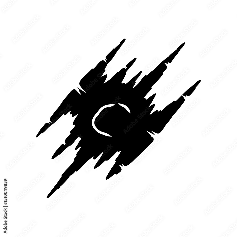 Stock-Vektorgrafik „Claw scratch marks isolated on white background ...