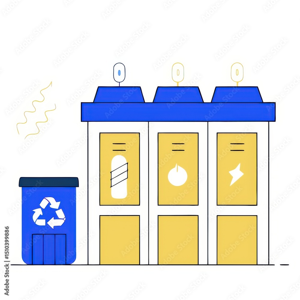 Smart bin scanning for efficient waste sorting and power cell recovery ...