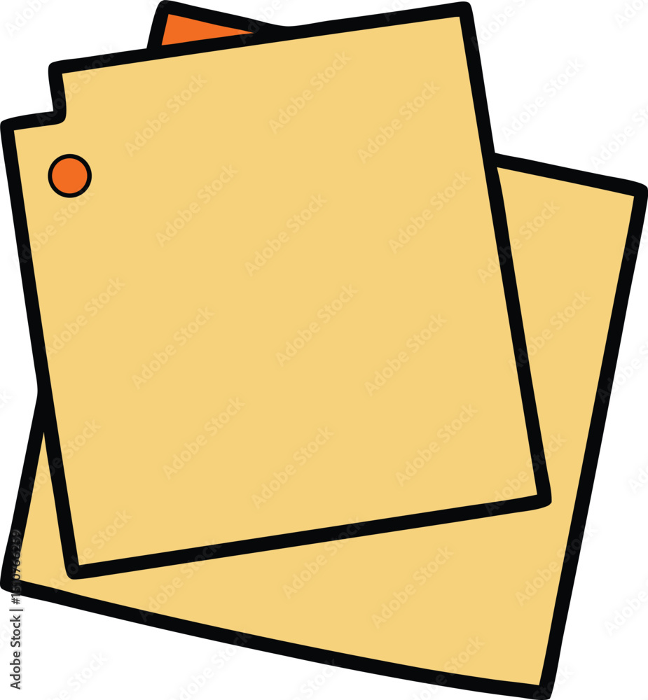 sticky notes icon clipart vector on transparent background Stock Vector ...