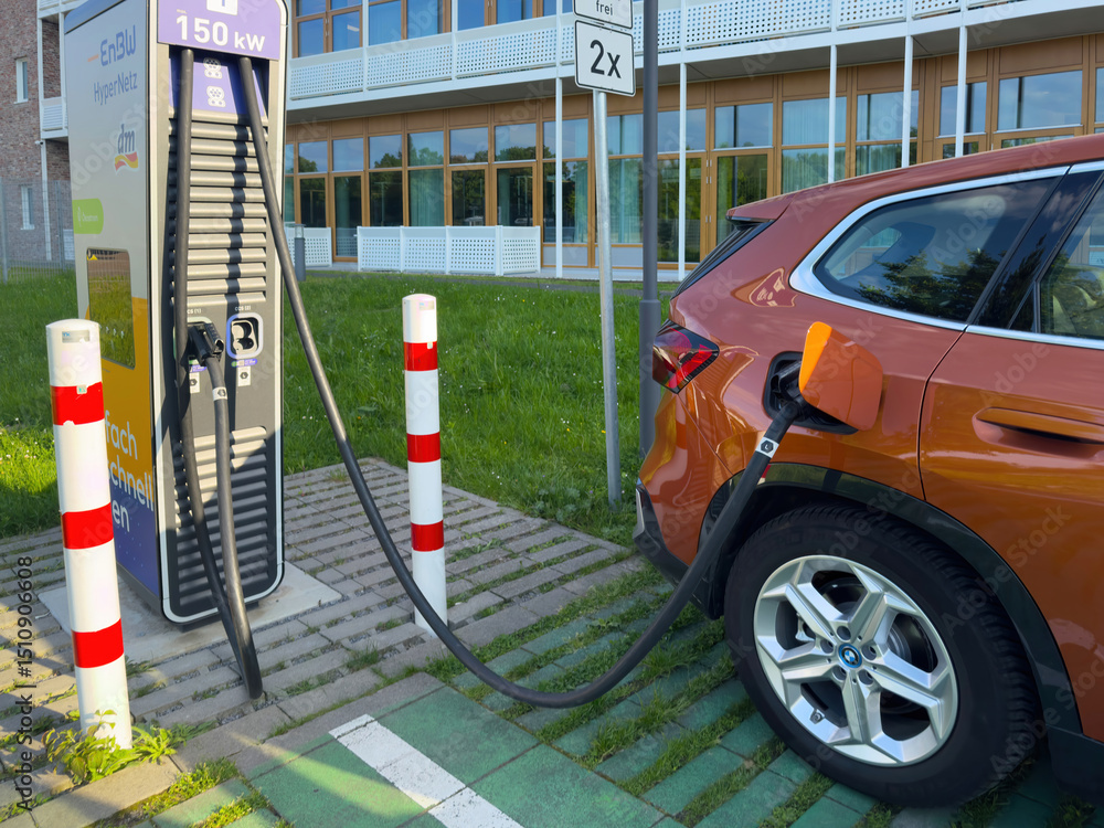 Foto de Stock Karlsruhe, Germany - May 8, 2025: BMW iX1 electric ...