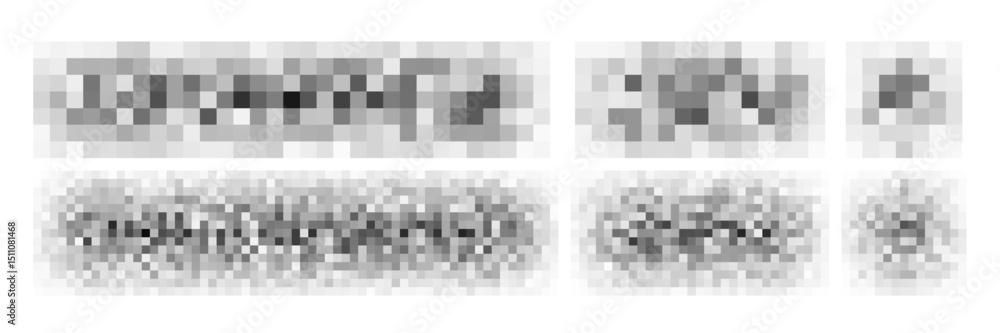 Pixel blur censor square mosaic. Censorship png effect, unknown face ...
