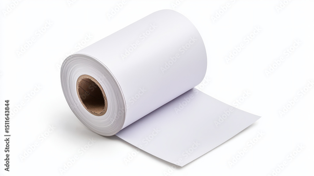 Roll of blank paper with smooth surface, ideal for printing and ...