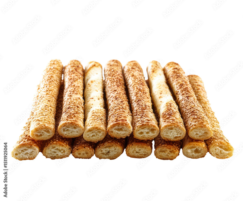 Savory sesame breadsticks perfect for snacking or sharing on a ...