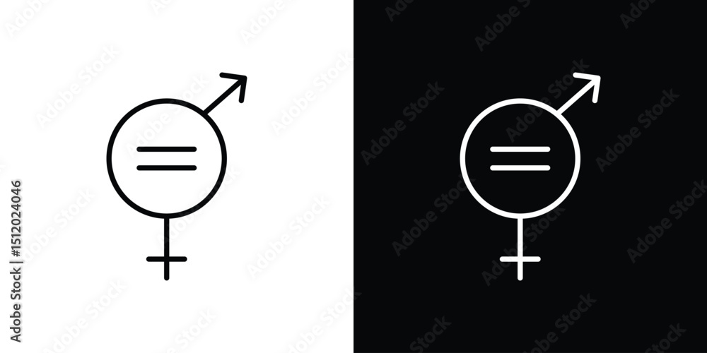 Gender equality icon. Simple element illustration. outline and flat ...