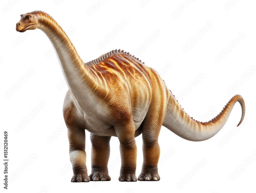 Brachiosaurus: A majestic Brachiosaurus, a long-necked herbivore ...