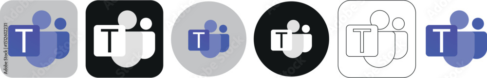 Praca wektorowa bez tantiem: Microsoft Teams logo pack in various ...