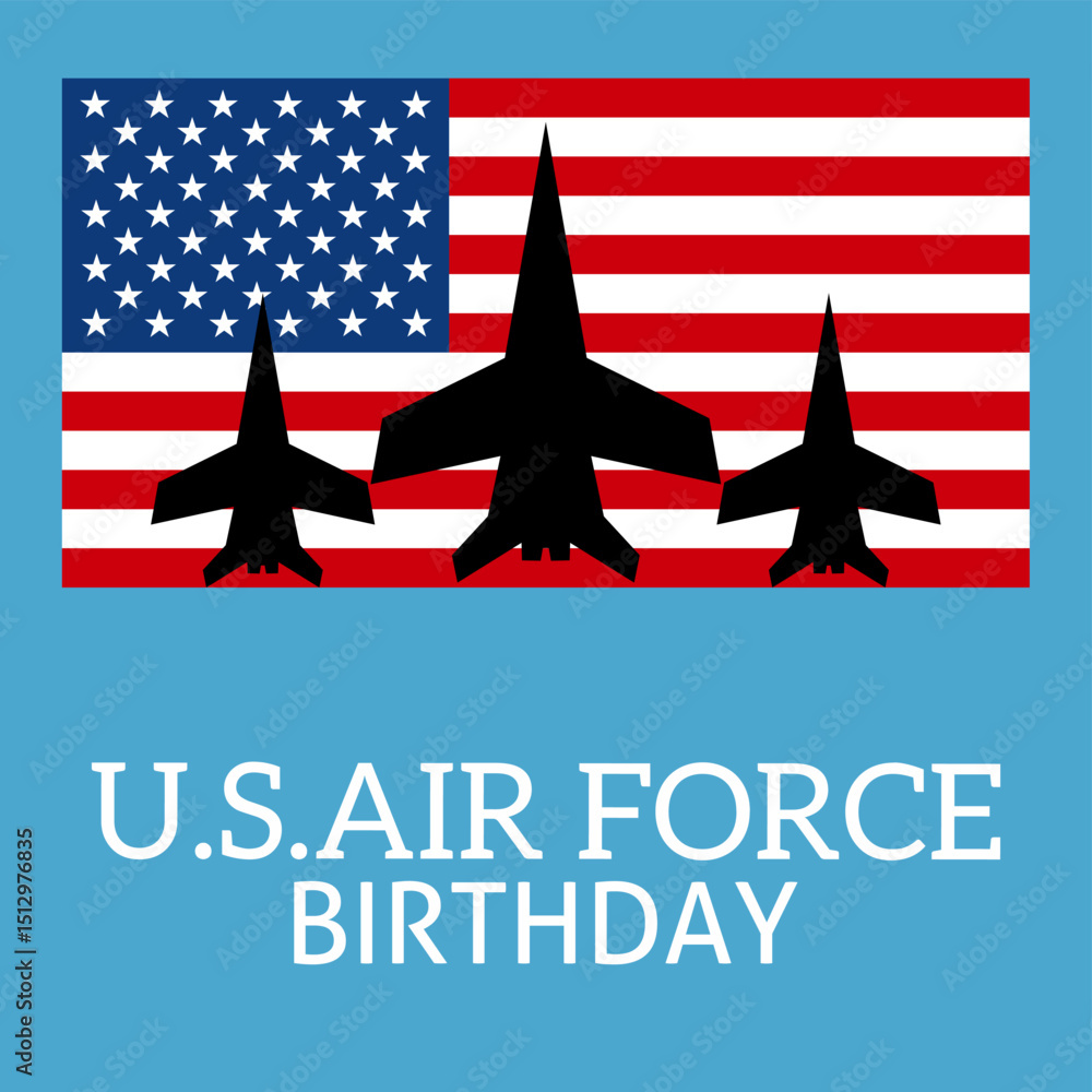 US Air Force Birthday background. Celebrated every year on September ...