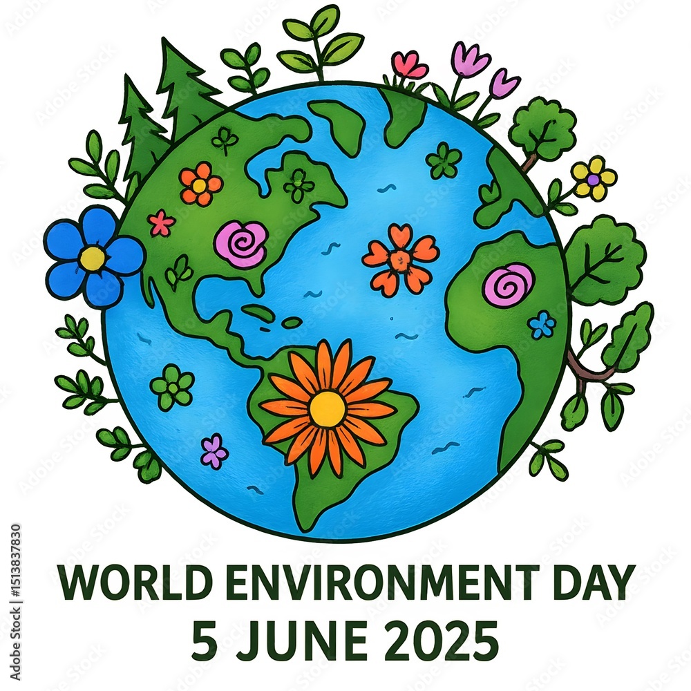 World Environment Day 2025 – Celebrate Nature and Sustainability Stock Illustration | Adobe Stock