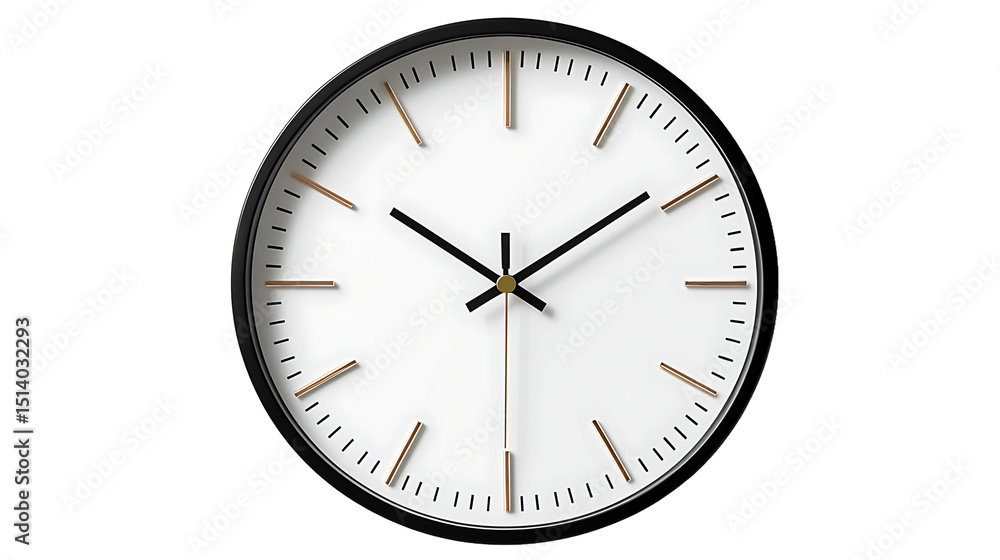 Modern minimalist wall clock design with sleek black and white ...