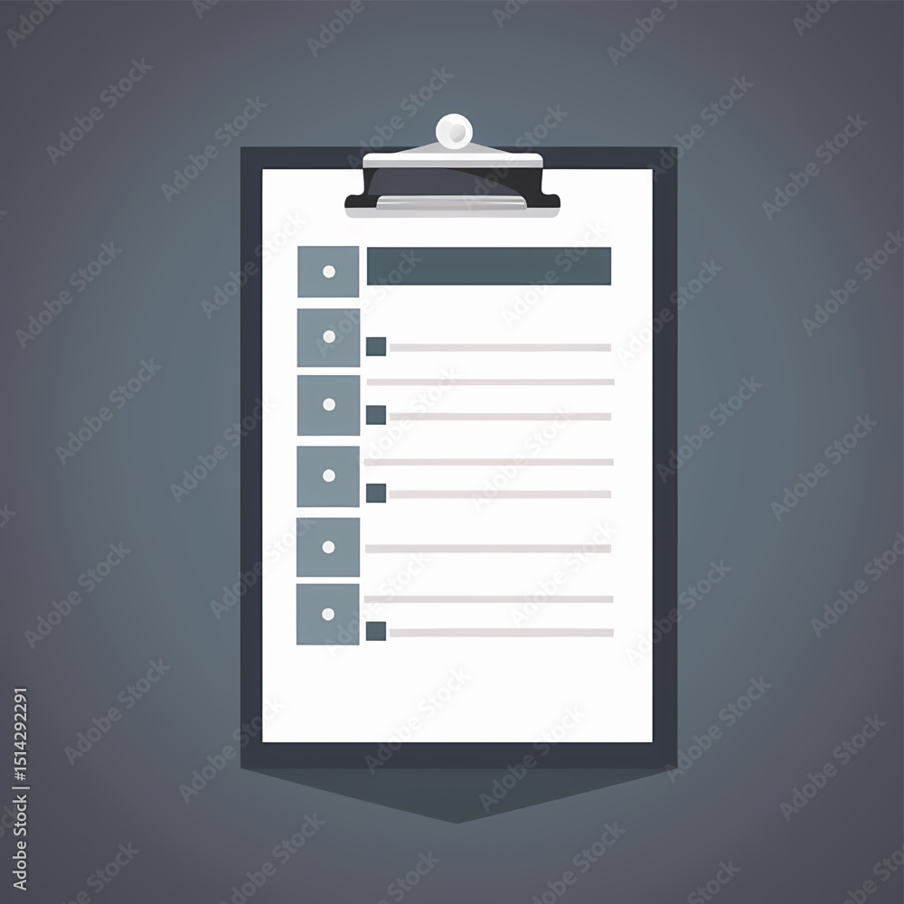 Document Board Checklist: A neat document board with a checklist is ...