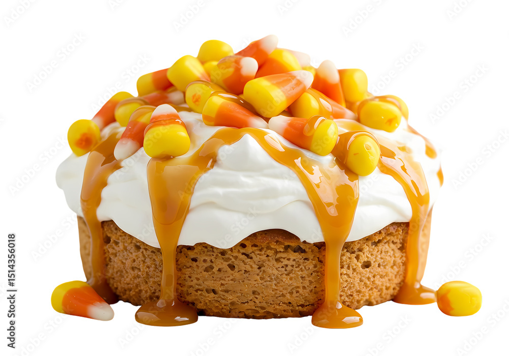 Delicious Candy Corn Cake Pop Easy Halloween Recipe Ideas isolated on ...