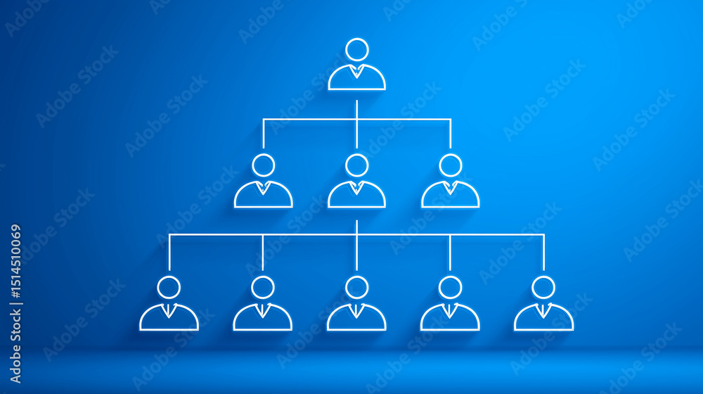 Ilustración de Stock Business concept. Chart of business organization ...