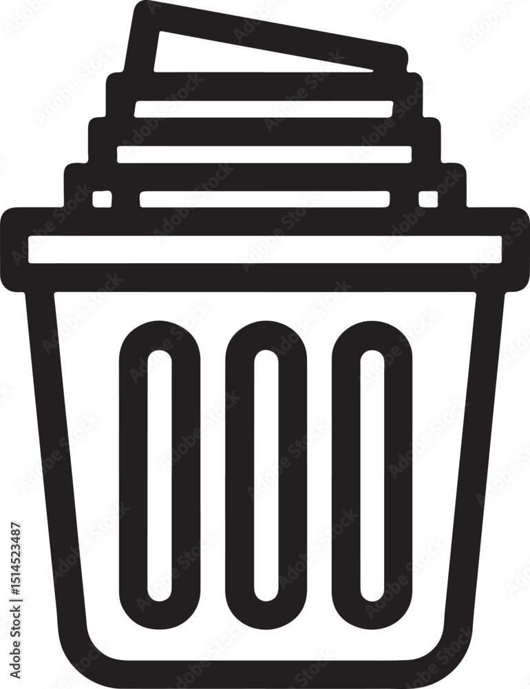 Trashed documents icon representing deleted files recycle bin file ...