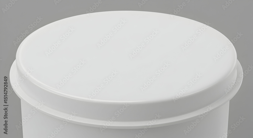 White Round Tin Can Lid Close Up Shot Perfect for Packaging Design ...