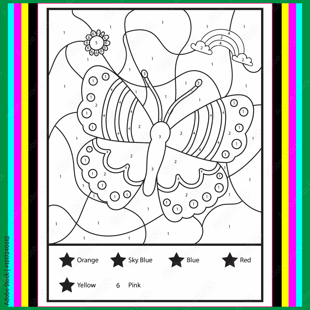 Color by numbers - addition and subtraction worksheet for education ...