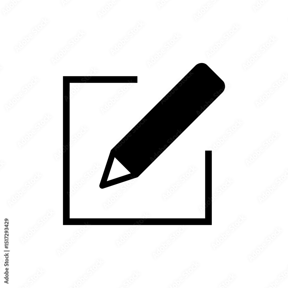 Edit icon symbol for apps and websites. edit document sign and symbol ...