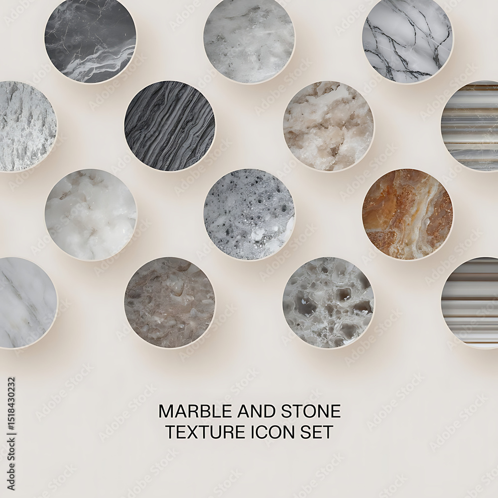 Marble and Stone Texture Icon Set High-Resolution Images for Design ...
