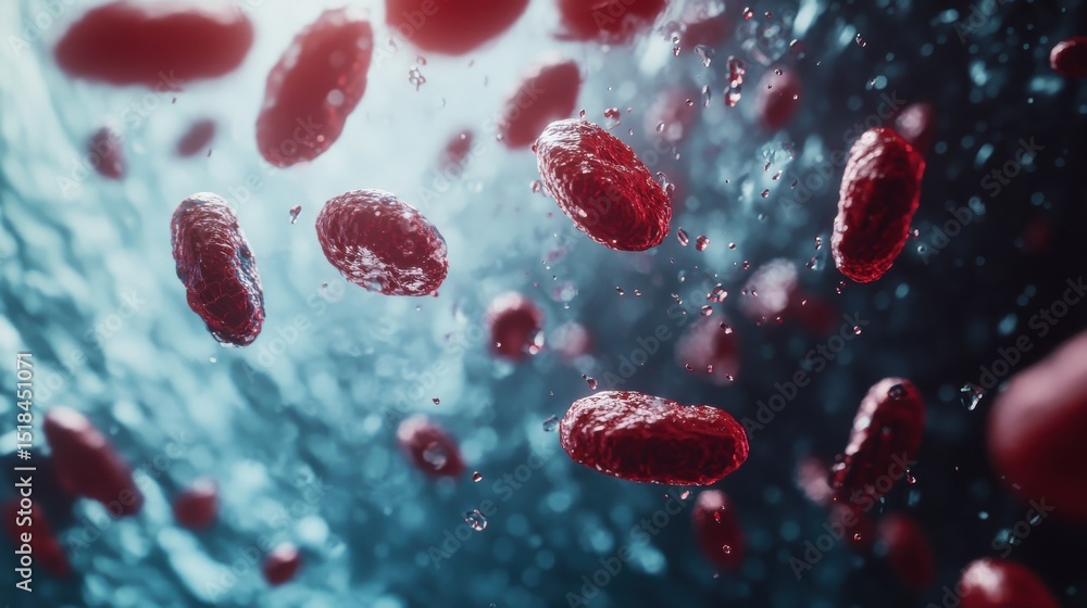 Blood smear analysis under microscope indicates acute leukemia as a ...