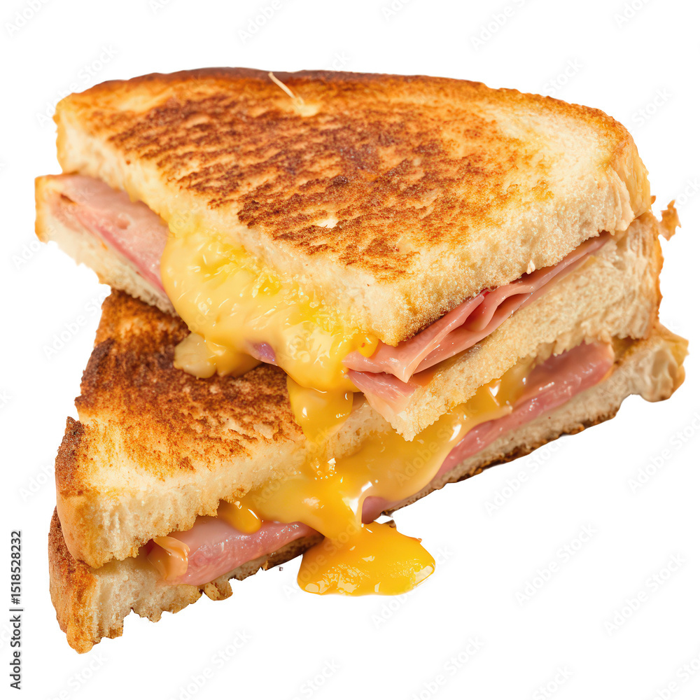 Стоковое фото «grilled ham and cheese sandwich png toasted ham and ...