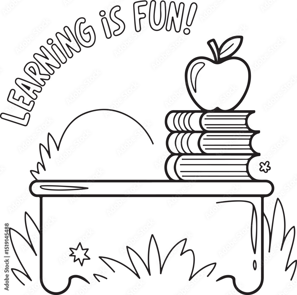 Fun Back to School Coloring Pages - Cute School Supplies, Classroom Scenes & Bus Designs for ...