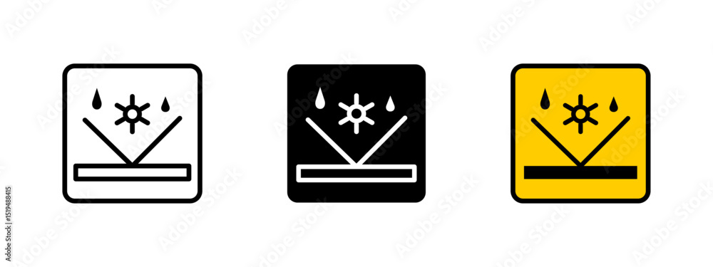 UV protection icon. Shield blocking ultraviolet rays from the sun ...