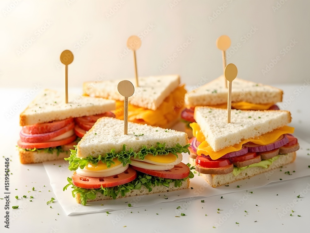 Triangle Sandwich Menu Ideas with Diagonal Cuts: Create a list of ...