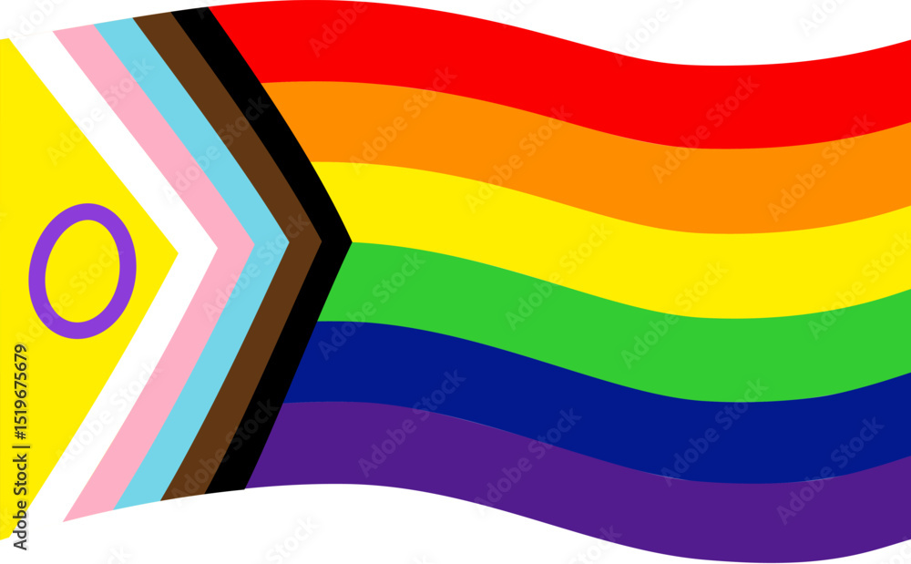 Progressive Intersex Pride Flag 2025. Symbol of the LGBTQIA+ movement ...