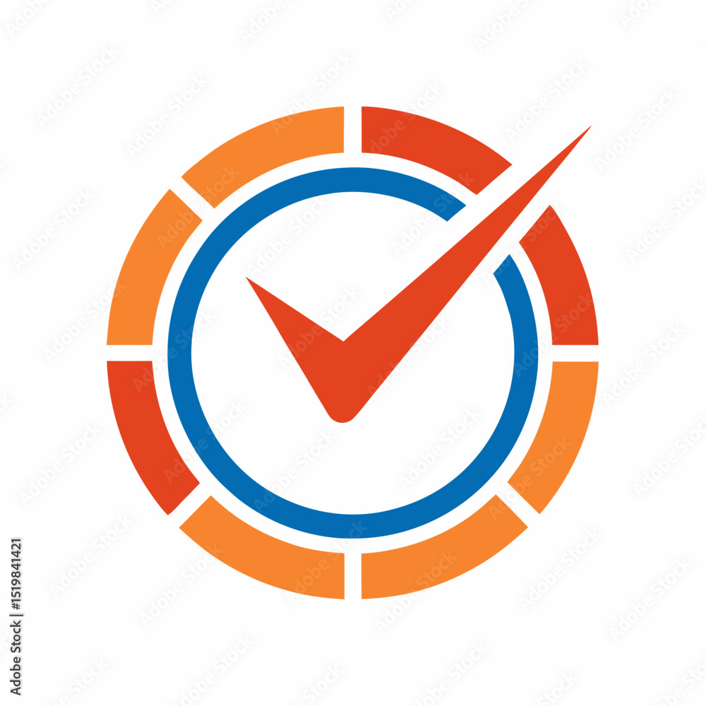 Verified Checkmark Professional Progress Check Logo Vector. Stock ...