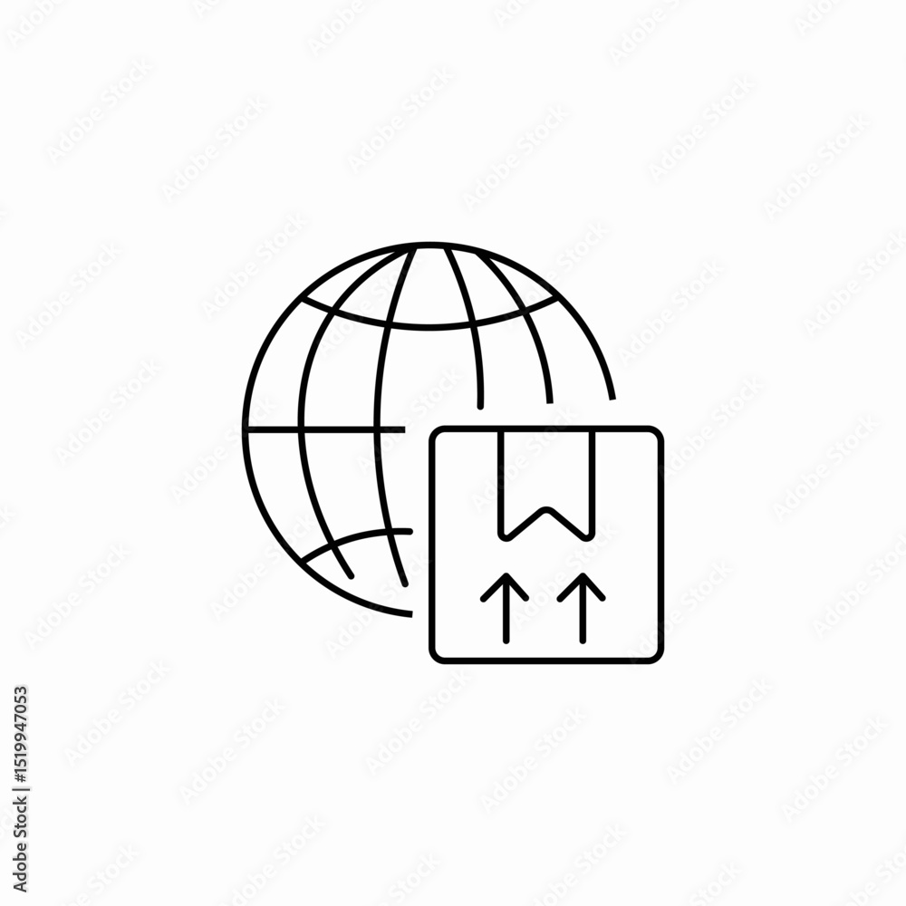 world wide delivery icon sign vector Stock Vector | Adobe Stock