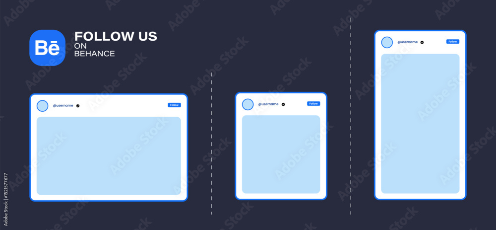 Behance reels mockup template. Behance story frame. Behance social ...